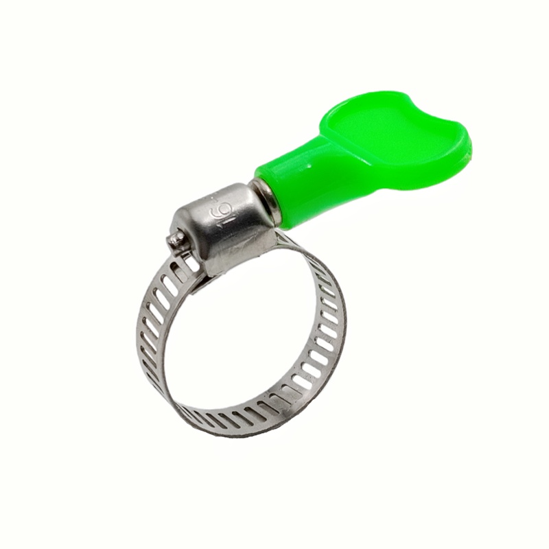 8mm American style worm gear drive plastic handle hose clamp
